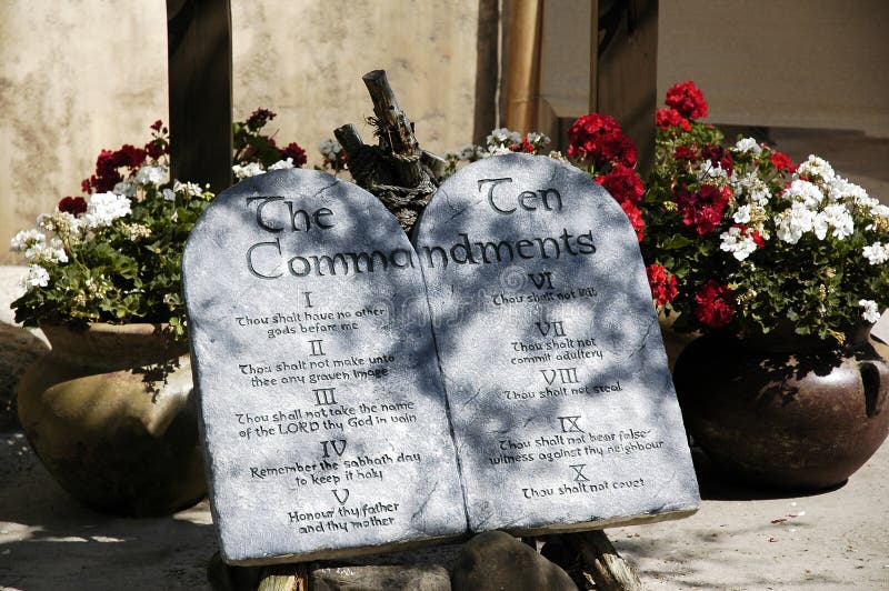 Dix Commandements De Dieu De Moïse Et D'Abraham Photo stock - Image of ...