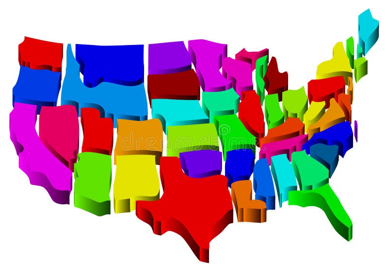 Les Etats-Unis tracent illustration de vecteur. Illustration du ...