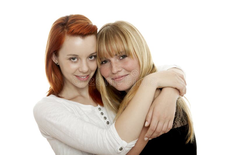 Les Filles Dune Chevelure Rouges Et Blondes Sont Des Meilleurs Amis Image Stock Image Du
