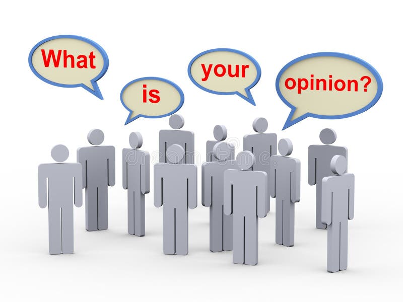 Personnes 3D - Quel Est Votre Avis ? Illustration Stock - Illustration ...