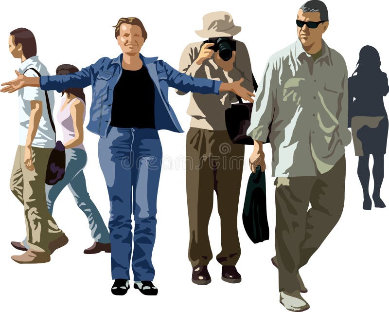 Les gens illustration de vecteur. Illustration du jeans - 8025780
