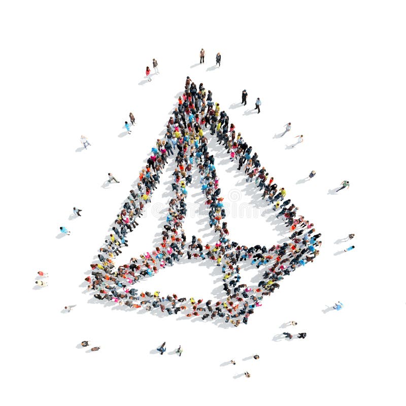Les Gens Sous Forme De Pyramide Illustration Stock - Illustration du ...