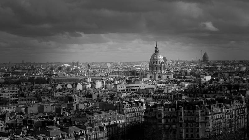 Les Invalides View from Eiffel Tower Stock Photo - Image of invalides ...