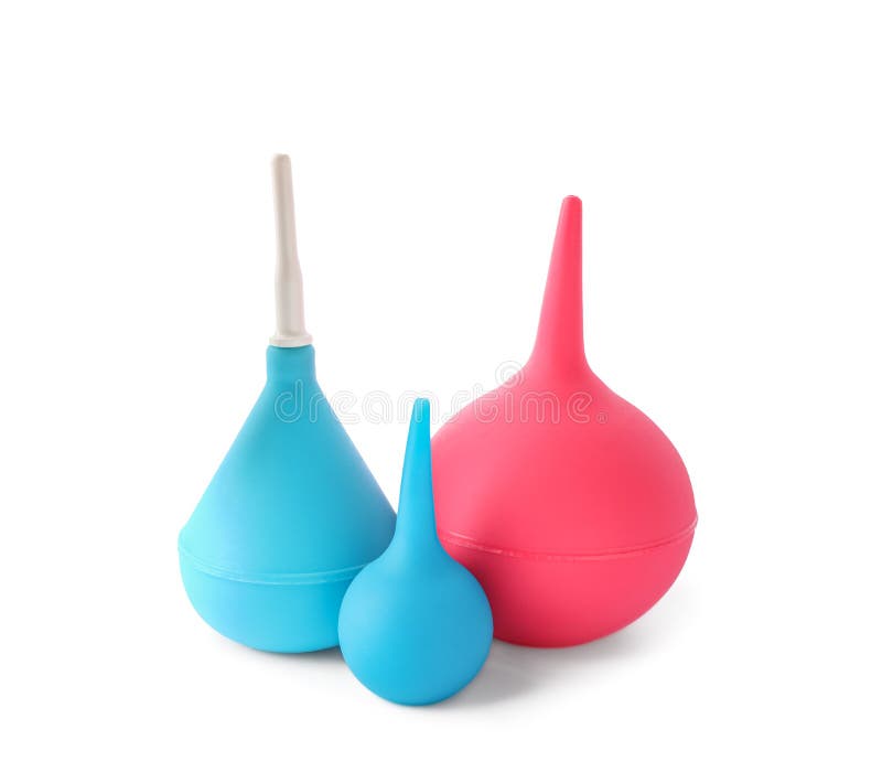 Définissez Avec Différents Lavements Sur Le Fond Blanc Image stock ...