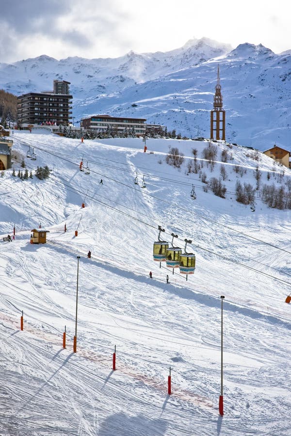 Les Menuires landscape stock photo. Image of panorama - 13362668