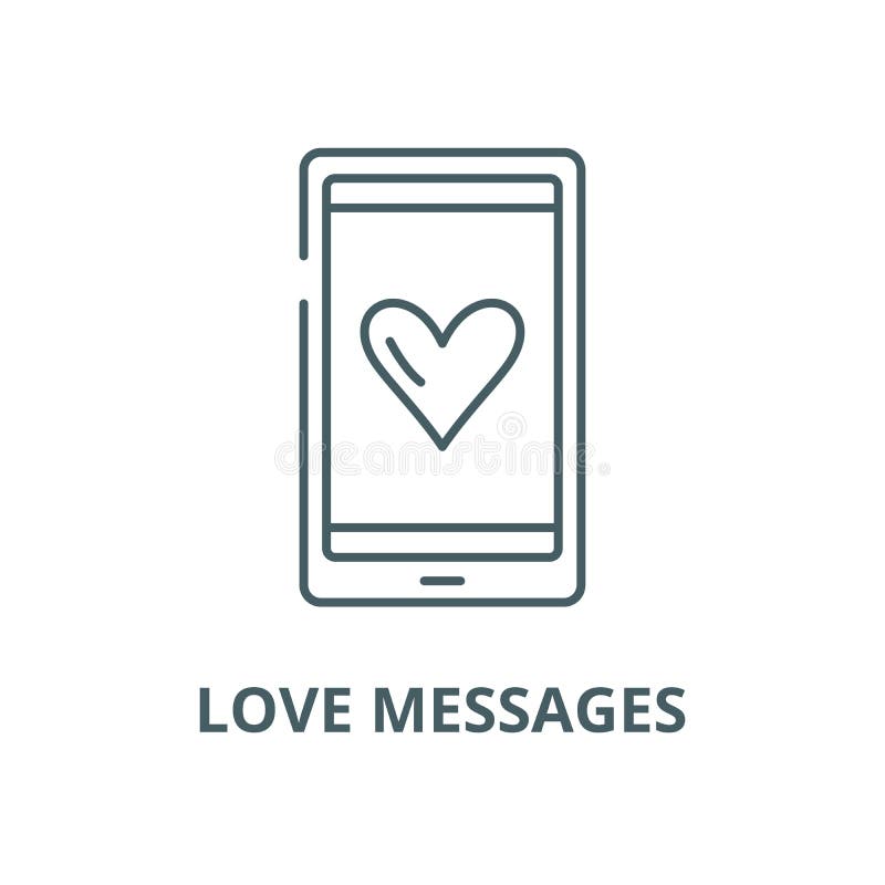 Les Messages Damour Dirigent La Ligne Icne Concept Linaire Signe D