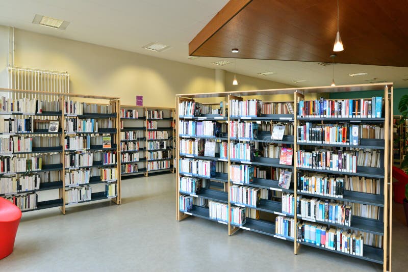 School Library Media Center Stock Photo - Image of middle, learning ...