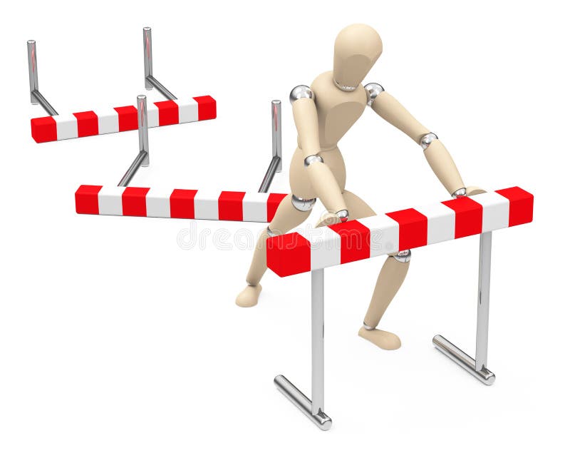 Les obstacles illustration stock. Illustration du sports - 48783658