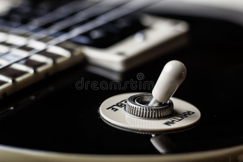 Les paul 3-way switch stock photo. Image of frets, strings - 78080270