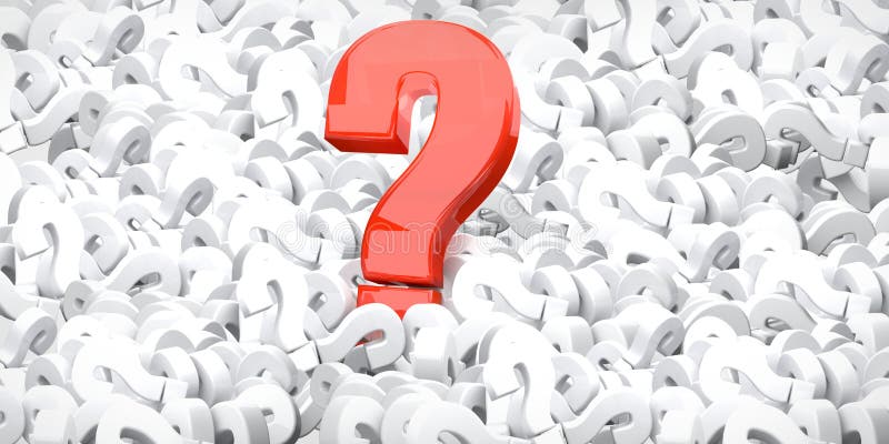 Quel Fond Du Point D'interrogation De Word 3D Illustration Stock ...