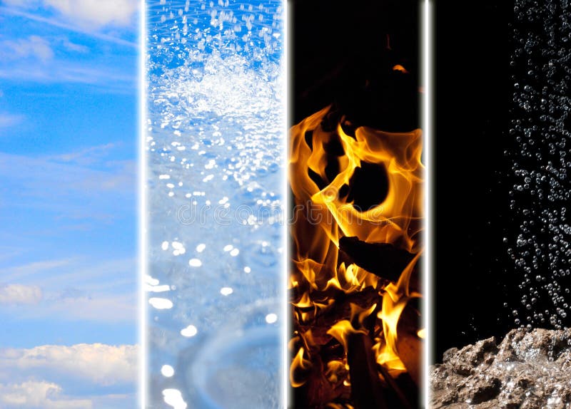 Les quatre éléments image stock. Image du abstraction - 55887343
