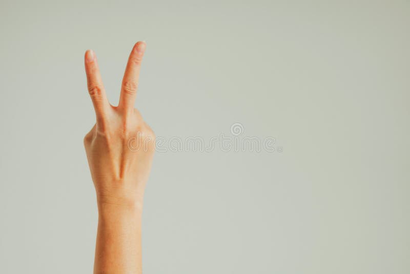 Les Signes De Main Signifiant Le ` Continuent Le Combat Du ` Image ...