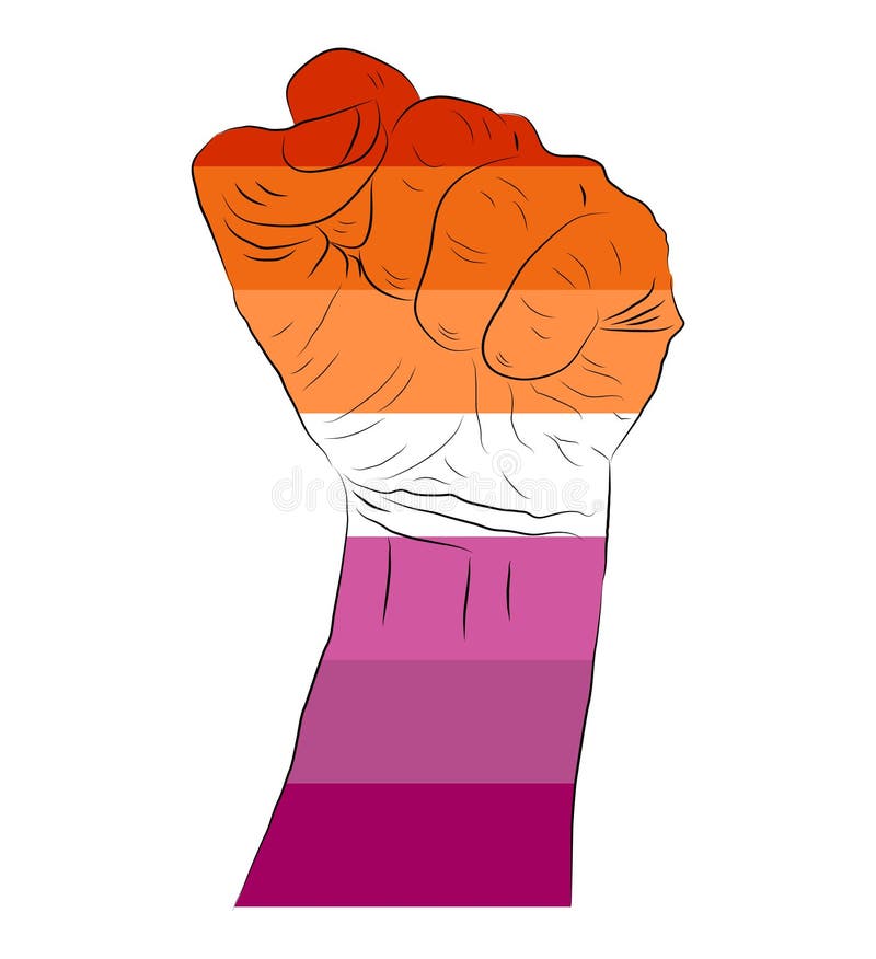 Lesbian Flag Illustration Lesbian Pride Flag Icon Stock Vector
