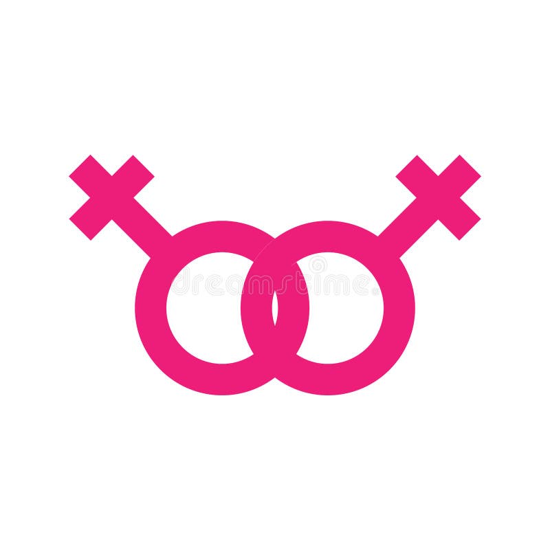 Lesbian Gender Sign Vector Icon Stock Vector Illustration Of