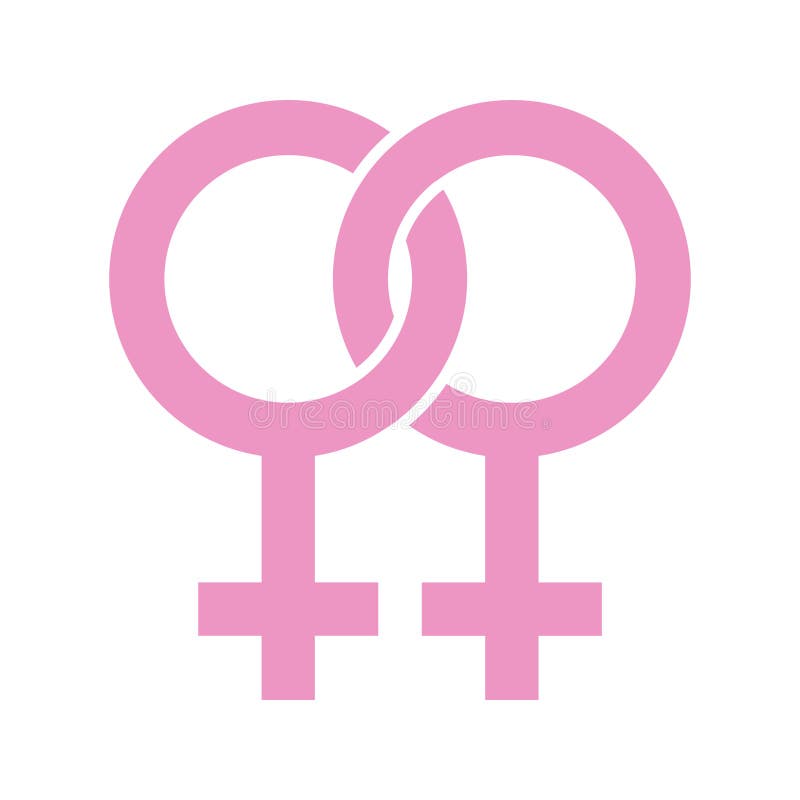 Lesbian Gender Sign Vector Icon Stock Vector Illustration Of