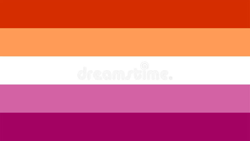 Lesbian Pride Flag stock illustration. Illustration of lgbtq - 262293834