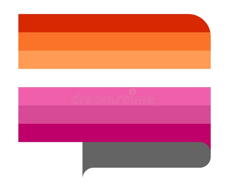 Lesbian pride flag stock vector. Illustration of movement - 222061731