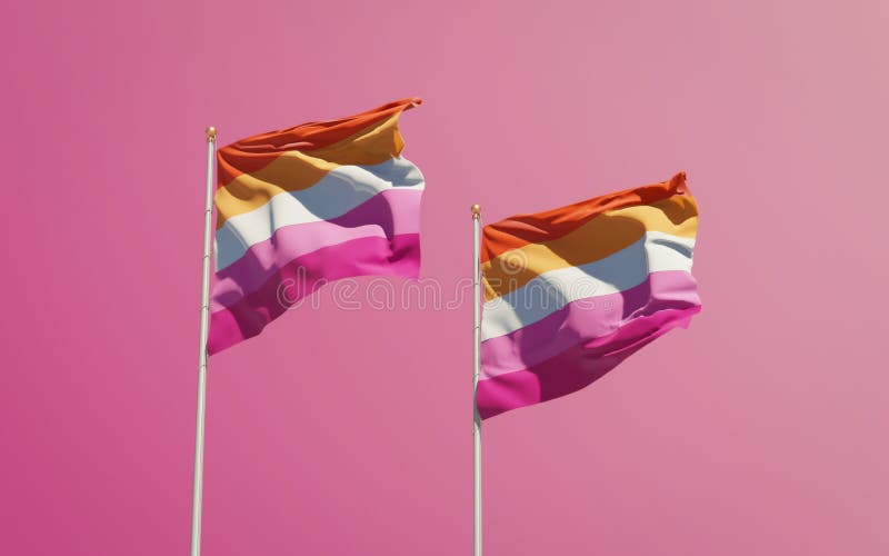 Lesbian Pride Flags Stock Illustration Illustration Of Pride 204875589