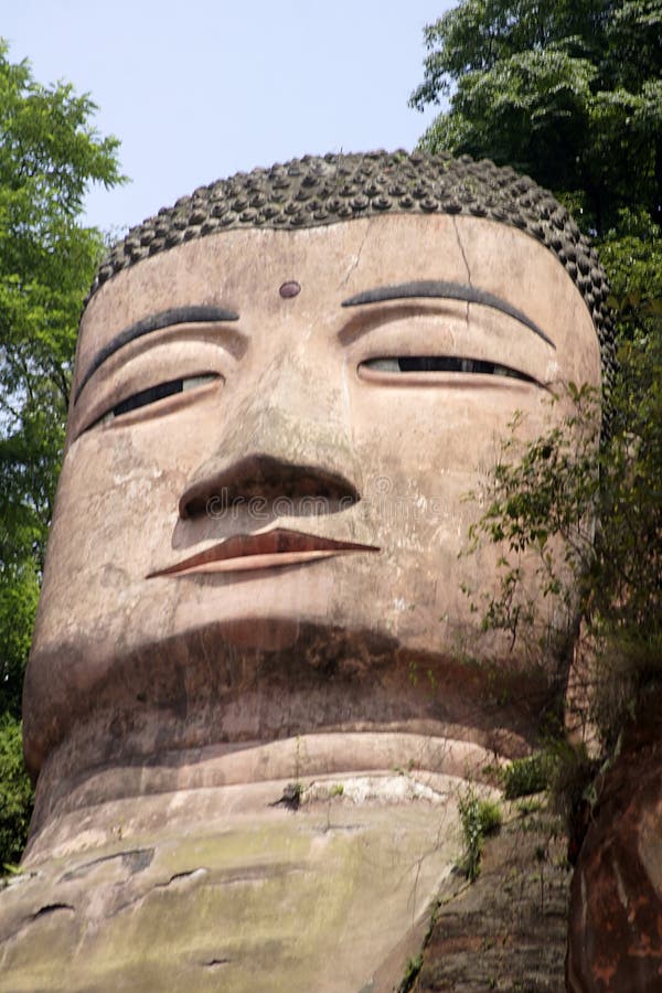 Leshan Giant Buddha, Chengdu, China Stock Image - Image of natural ...