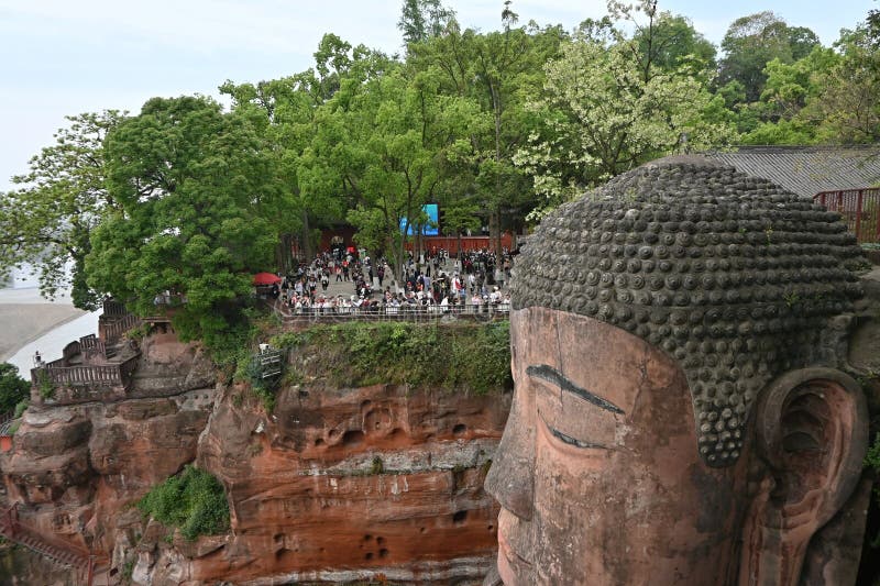 Leshan, Sichuan, China Stone Buddha in Leshan Stock Photo - Image of ...