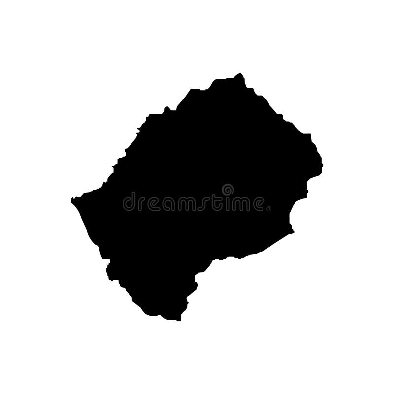 Lesotho Country Map Icon stock illustration. Illustration of flat ...
