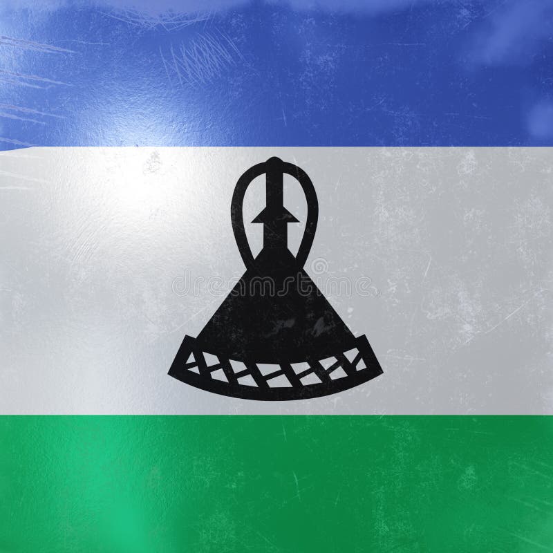 Lesotho flag icon stock illustration. Illustration of flag - 161258415