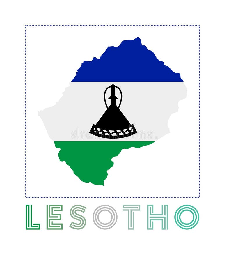 Lesotho Map Logo Icon Vector Symbol Element Stock Vector - Illustration ...