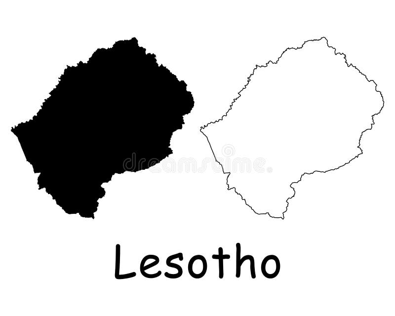 Lesotho Country Detailed Editable Map Stock Vector - Illustration of ...