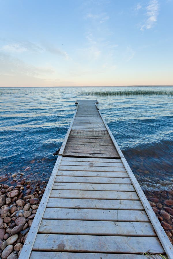 Lesser Slave Lake Landscape with Dock Alberta Canada Stock Photo ...