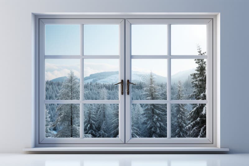 Used Upvc Windows on White Background Stock Illustration - Illustration ...