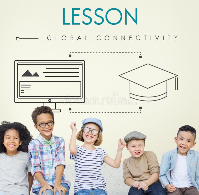 Lesson Global Connectivity Student Graphic Concept Stock Photo - Image ...