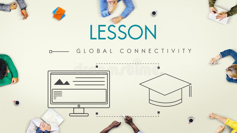 Lesson Global Connectivity Student Graphic Concept Stock Photo - Image ...
