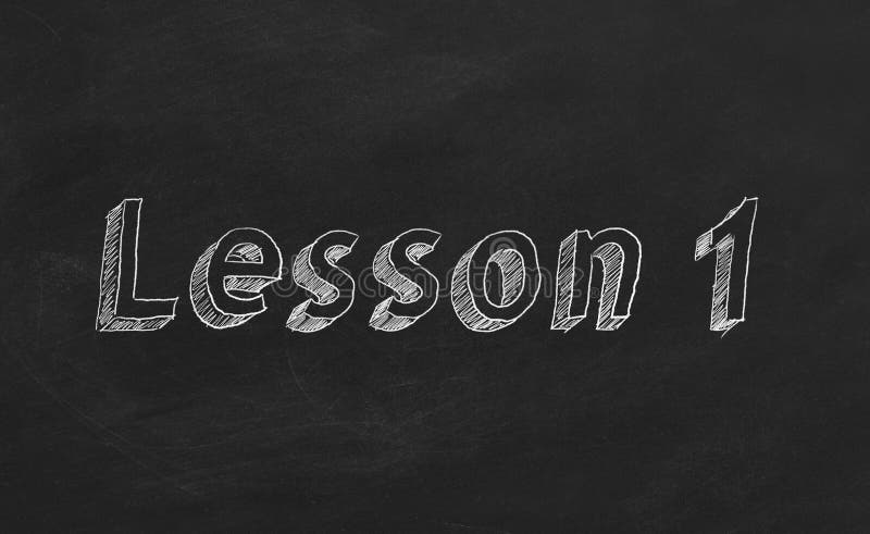 Lesson 1 stock illustration. Illustration of black, knowledge - 143456472