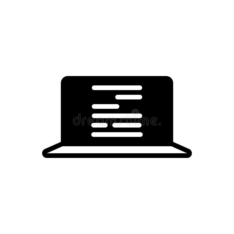 Black Solid Icon for Lesson, Guidance and Exercise Stock Vector ...