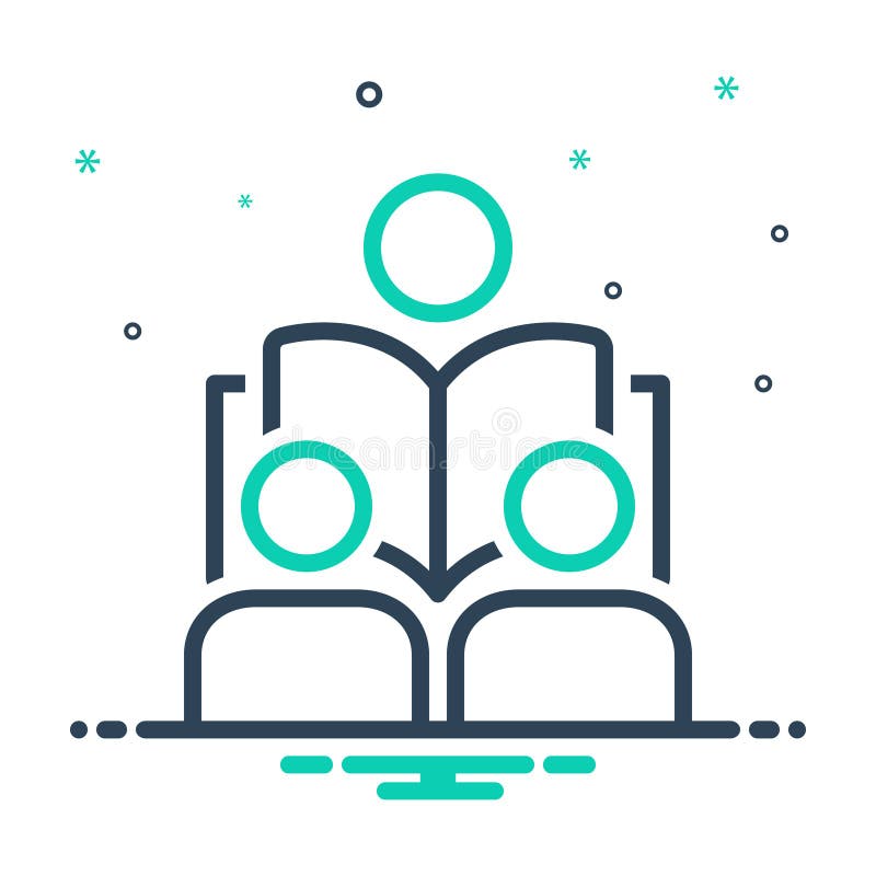 Mix Icon for Lesson, Seminar and Student Stock Vector - Illustration of ...