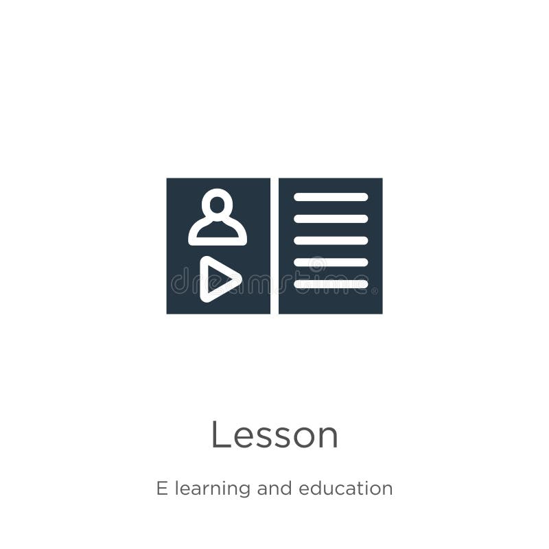 Lesson Icon Vector. Trendy Flat Lesson Icon from E Learning and ...