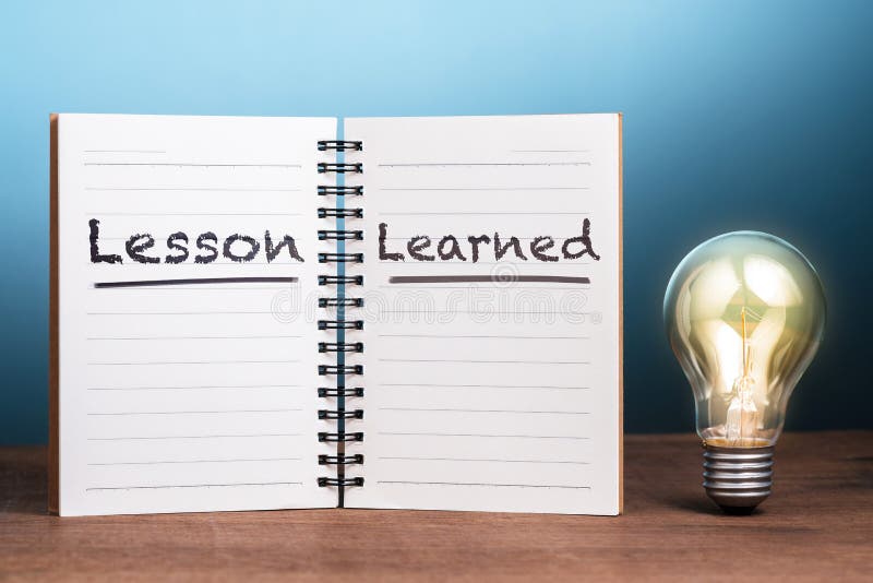 Lesson Learned Educate Learn Knowledge Education Learning Concept Stock ...