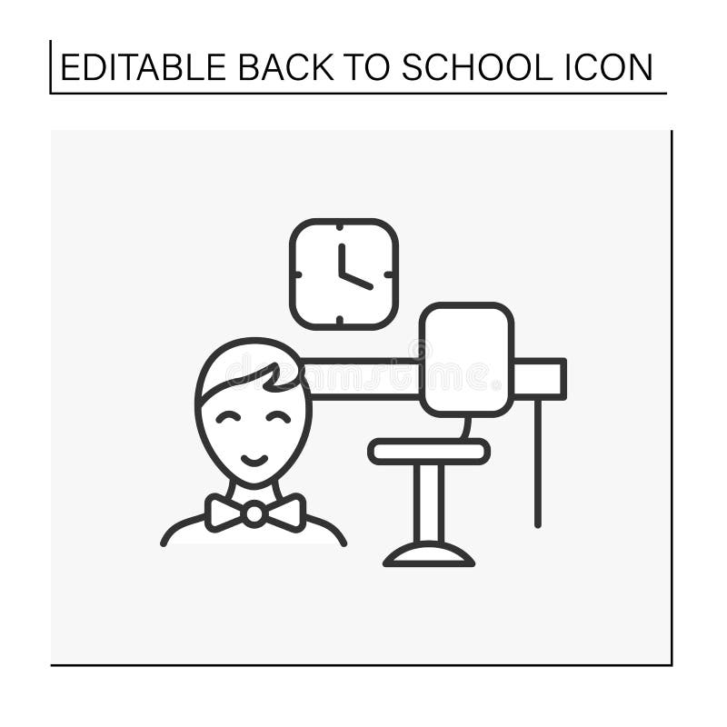 Classroom Table Chalkboard Rocking Horse Toy Kid Stock Vector ...