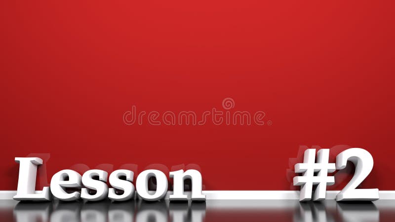 Lesson Nr. 2 at Blue Wall Background - 3D Rendering Illustration Stock ...