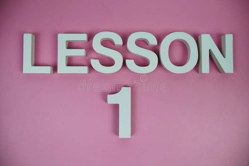 Lesson 1 One Alphabet Letters Pink Background Stock Photos - Free ...