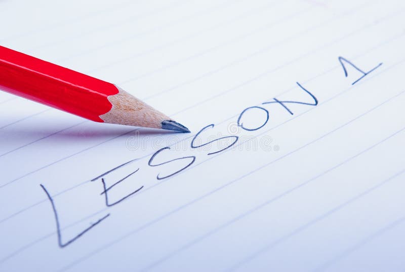 Lesson One stock image. Image of responsibility, writing - 43309045