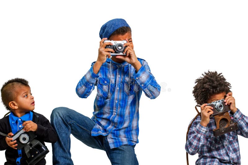 Lesson of Photographs for Children. Stock Photo - Image of paparazzi ...