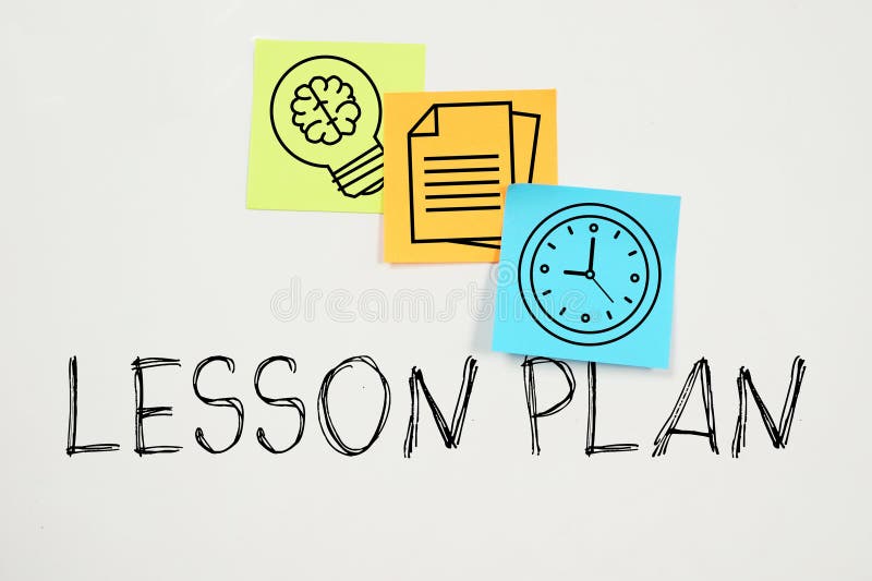 Lesson Plan is Shown Using the Text and Picture of Clock Stock ...