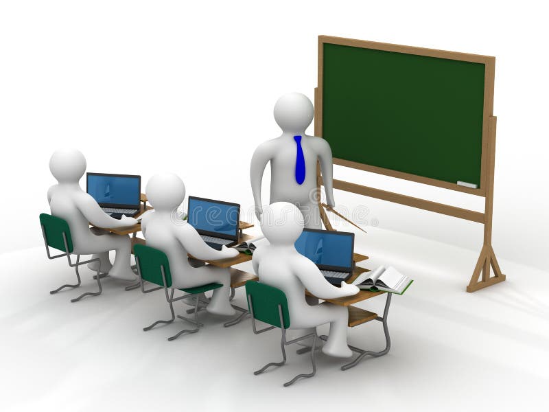 3d man - classroom stock illustration. Illustration of finance - 13835225