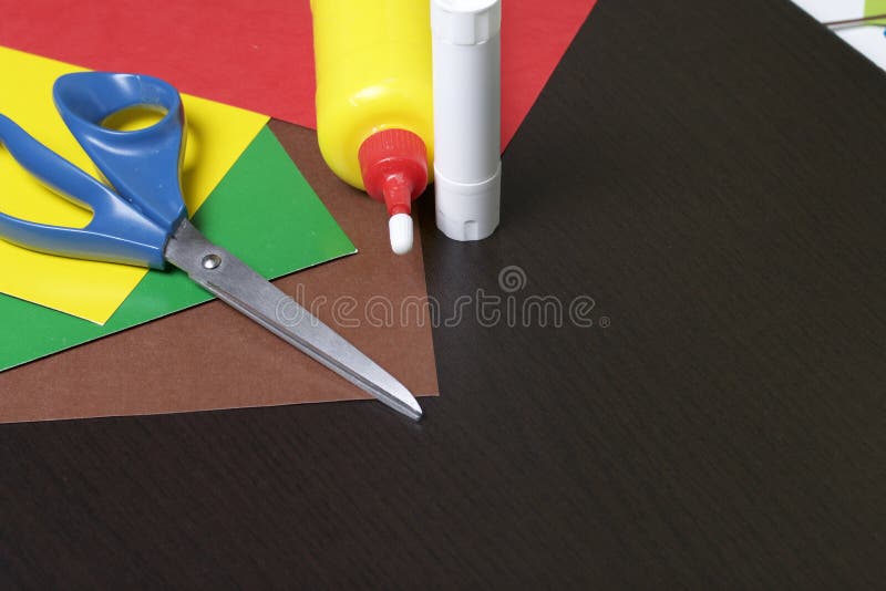 Lessons in Applique. Necessary Items: Glue, Colored Paper and Scissors ...