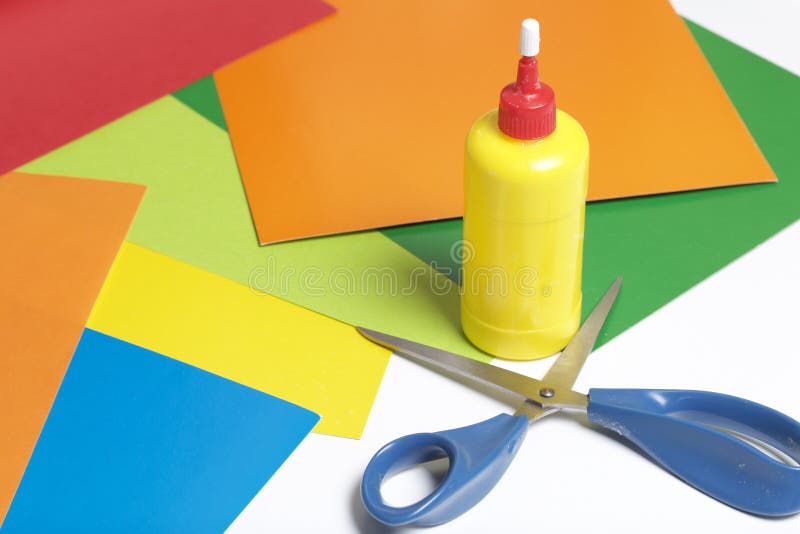 Lessons in Applique. Necessary Items: Glue, Colored Paper and Scissors ...