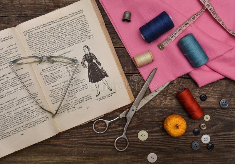 Lessons of dressmaking editorial stock image. Image of threads - 48778644