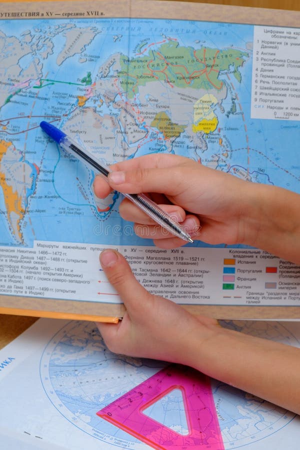 Lessons in geography stock photo. Image of child, learning - 59567462