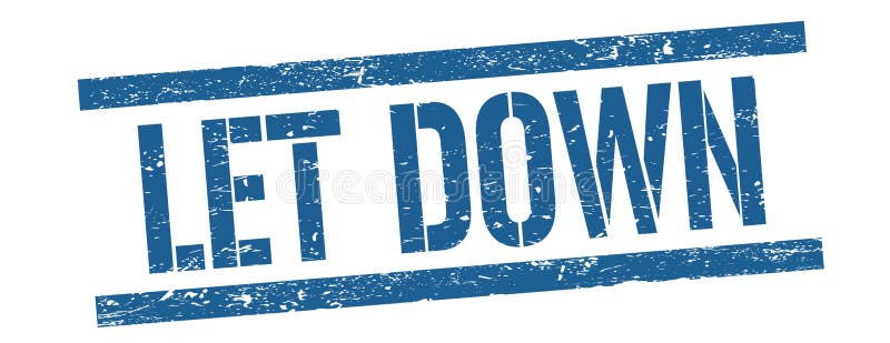 Let Down Text on Blue Vintage Lines Stamp Stock Illustration ...