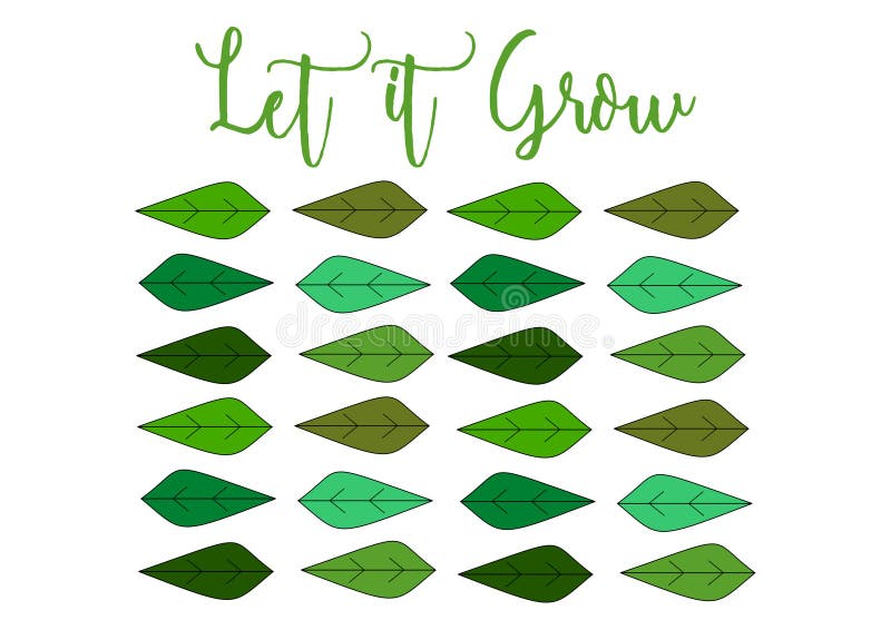 Let it Grow, Abstract Leaves Stock Illustration - Illustration of ...